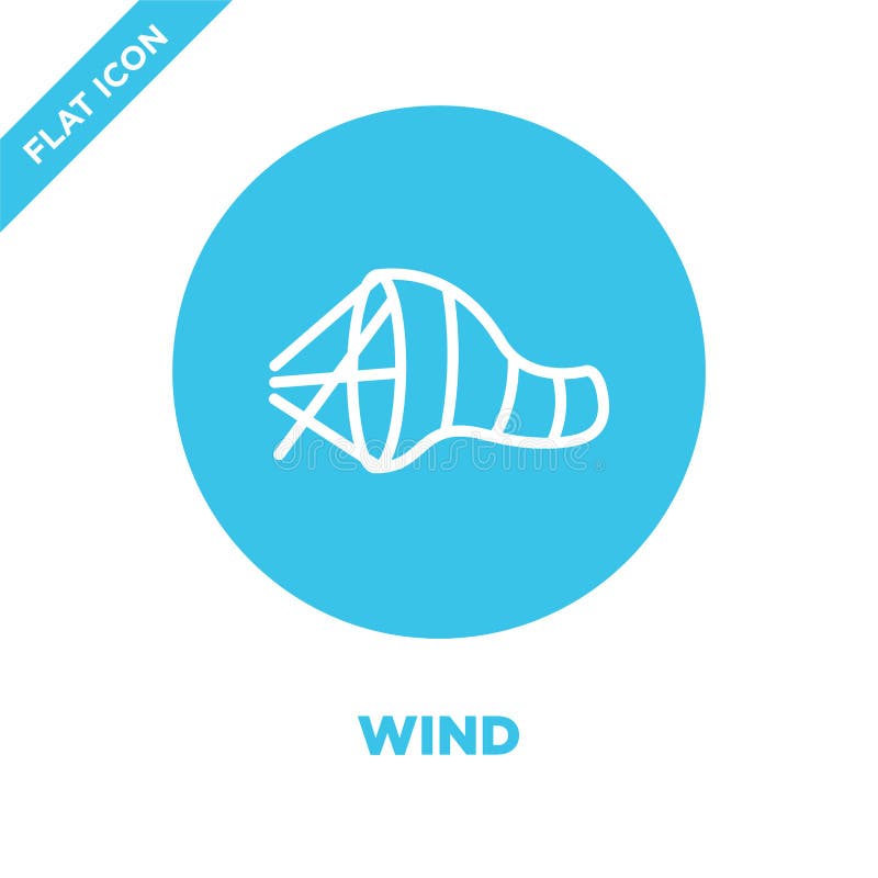 Wind Icon Vector from Miscellaneous Collection. Thin Line Wind Outline ...