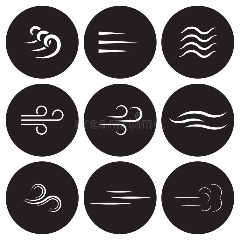 Wind icons vector stock vector. Illustration of speed - 97736014