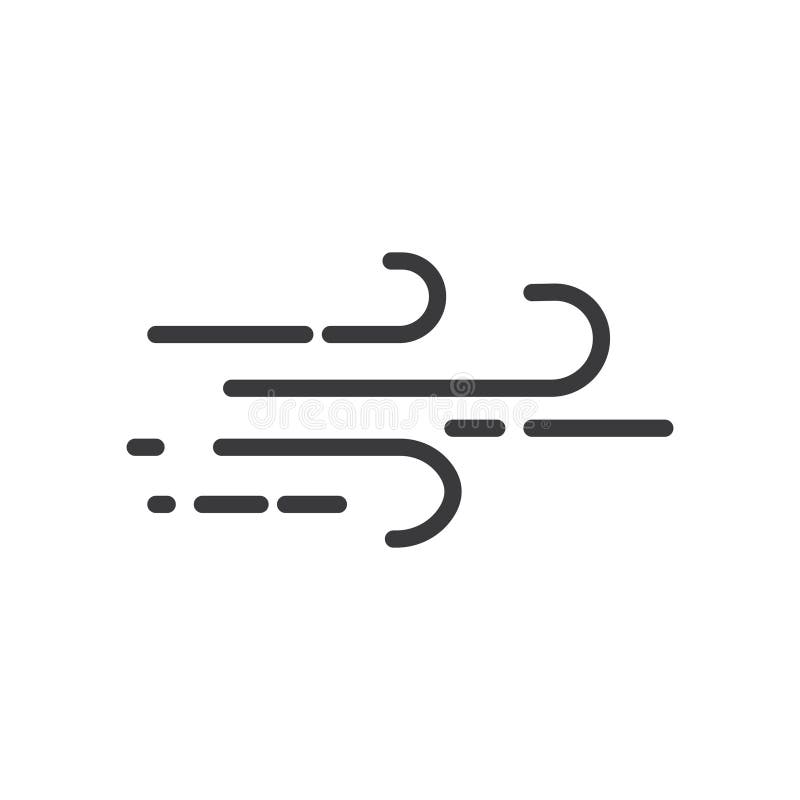 Wind logo icon stock vector. Illustration of flow, company - 341972607