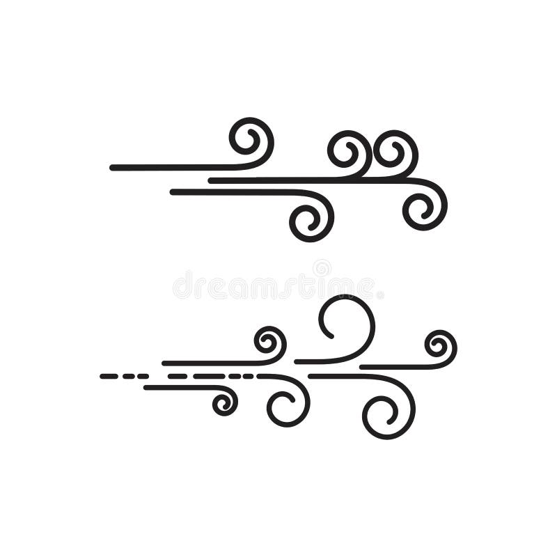 Wind Logo Template Vector Symbol Stock Vector - Illustration of windy ...
