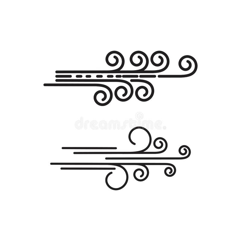 Wind Logo Template Vector Symbol Stock Vector - Illustration of windy ...
