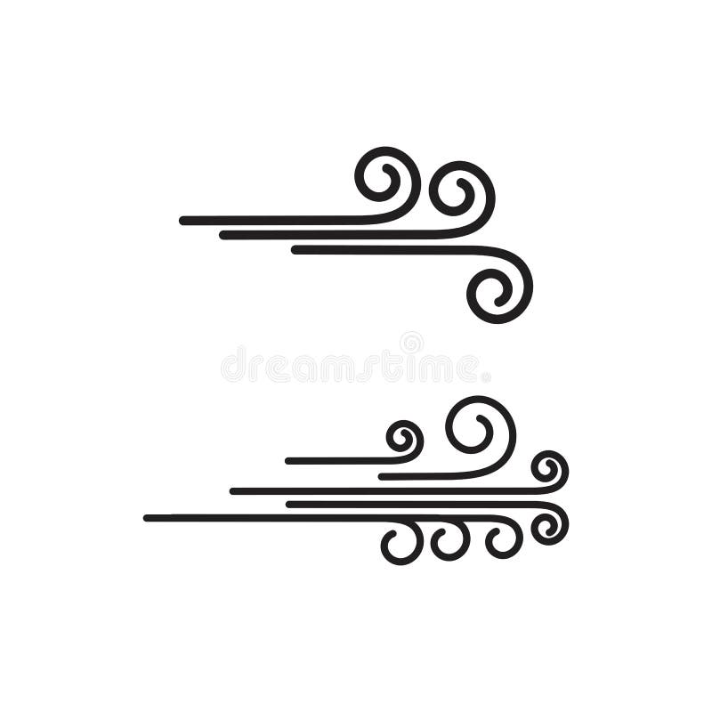 Wind Logo Template Vector Symbol Stock Vector - Illustration of blow ...