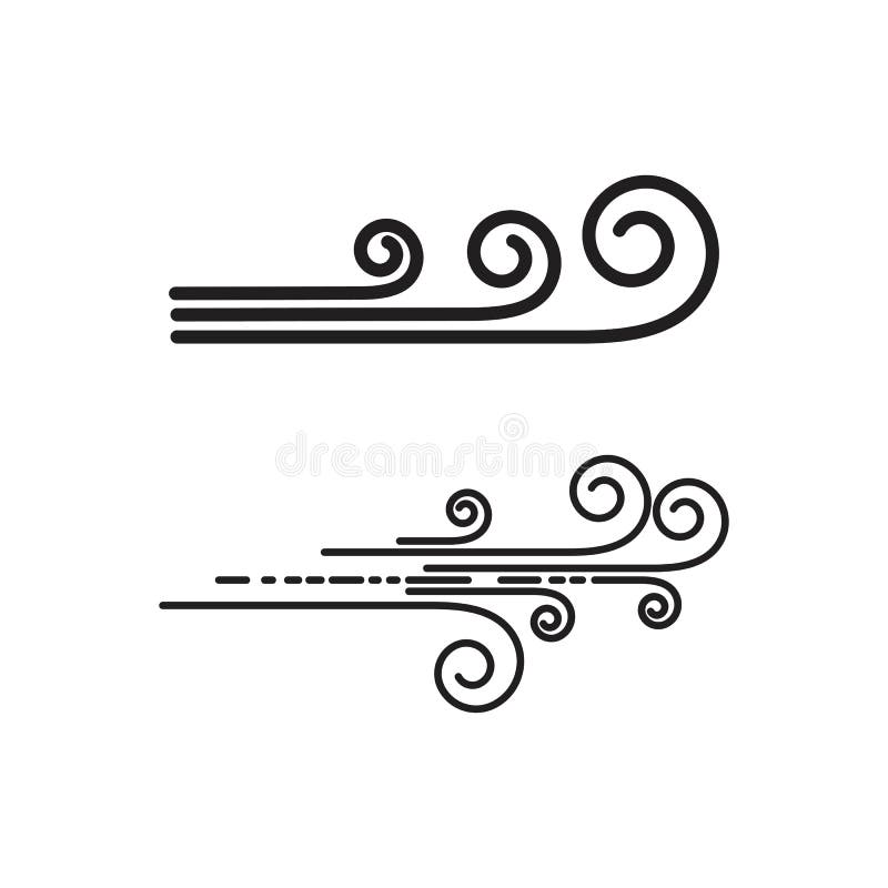 Wind Logo Template Vector Symbol Stock Vector - Illustration of windy ...