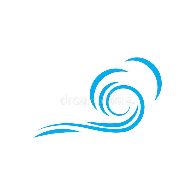 Wind Logo Vector Symbol Design Stock Vector - Illustration of climate ...