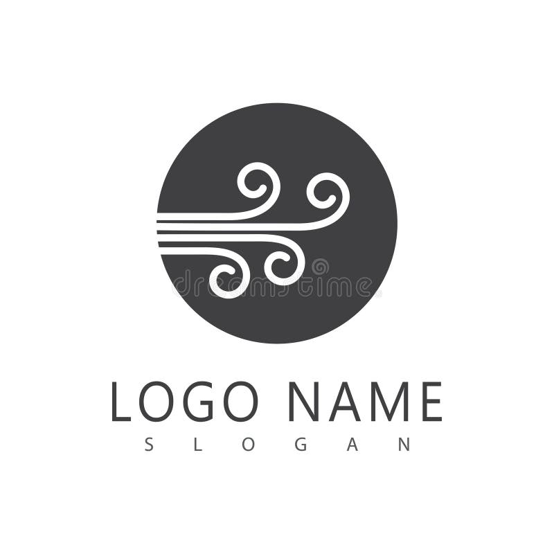 Wind Logo Vector Symbol Design Stock Vector - Illustration of blow ...
