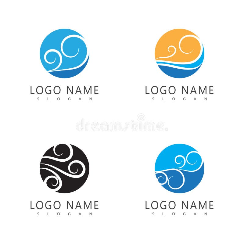 Wind Logo Vector Symbol Design Stock Vector - Illustration of vector ...