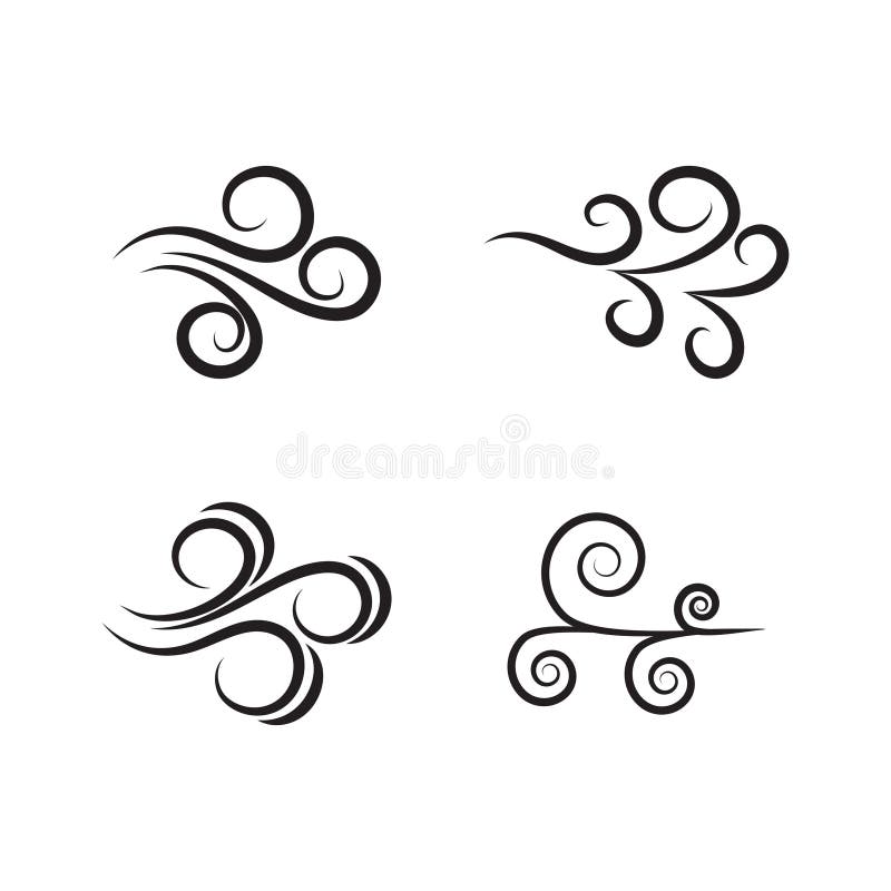 Wind Logo Vector Symbol Design Stock Vector - Illustration of cartoon ...