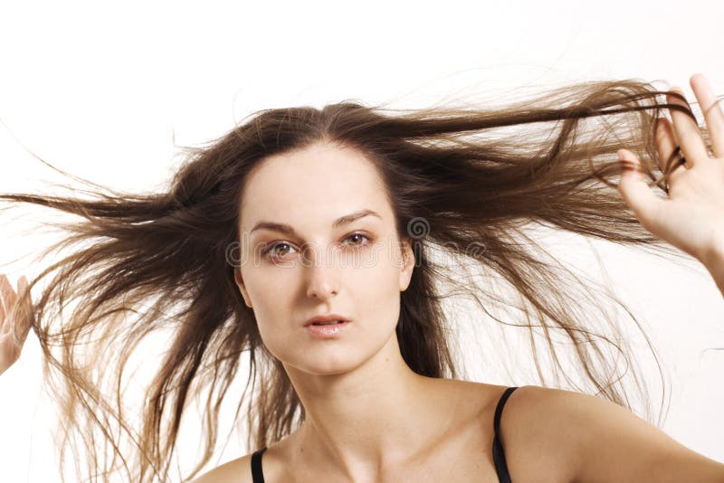 Wind in the long hair stock photo. Image of adult, elegance - 11545262