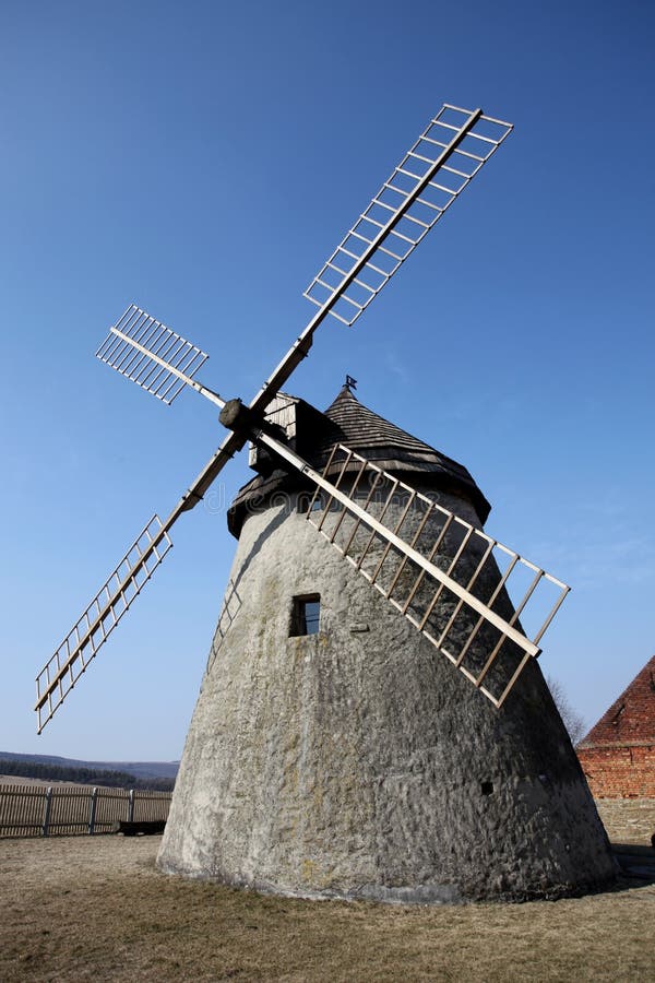 Wind mill stock image. Image of land, brick, landmark - 20979855