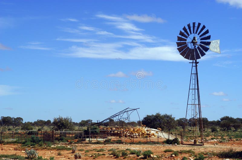 Windmill Farm Australia stock photo. Image of farmland - 26660604