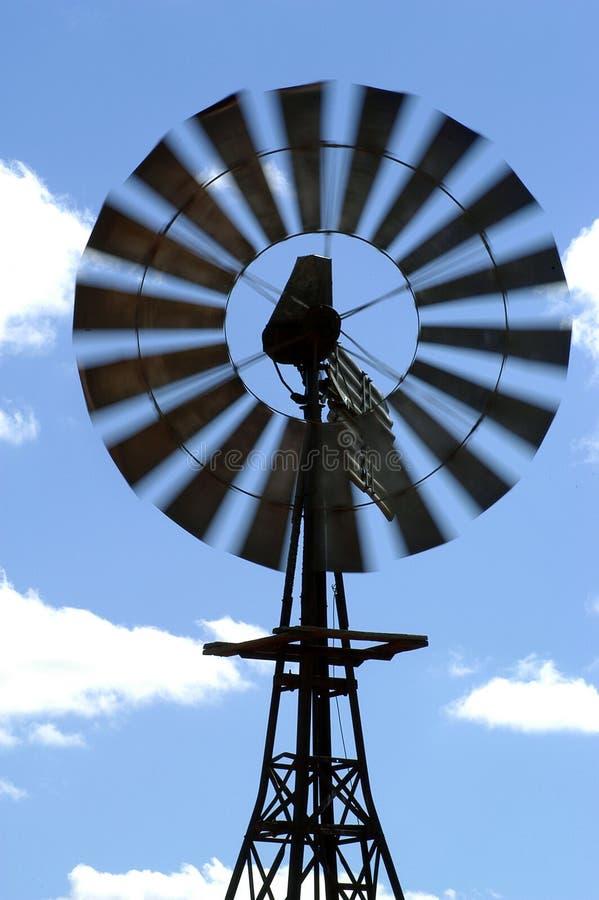 Wind Mill in the Australian Bush Stock Photo - Image of sustainable ...
