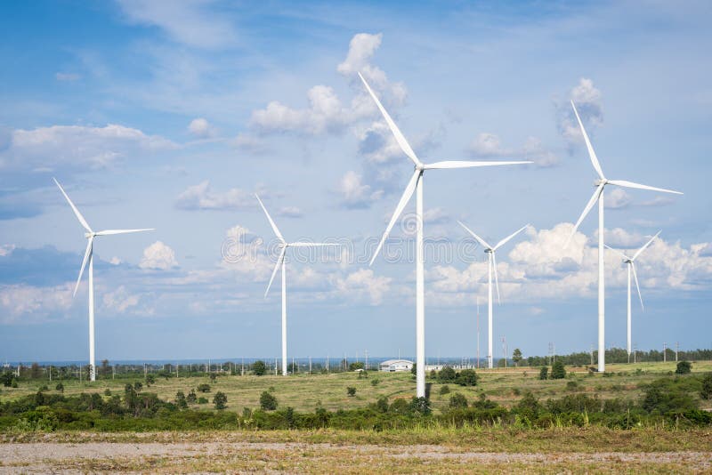 Wind mill energy farm stock image. Image of generate - 226264201