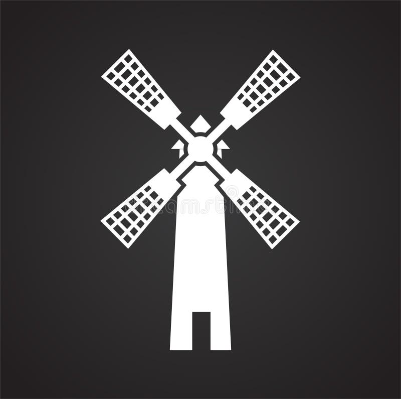 Wind Mill Icon on Background for Graphic and Web Design. Simple ...