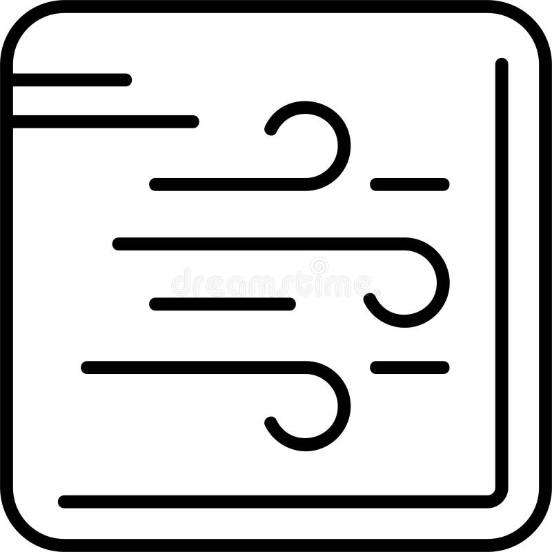 Wind Outline Vector Icon stock vector. Illustration of speed - 388827505