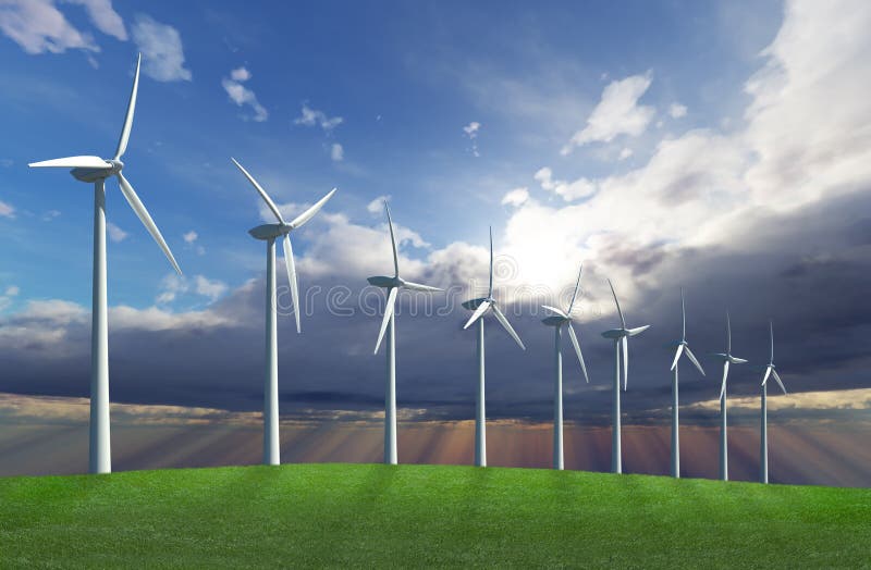 Wind park stock image. Image of cloudly, global, equipment - 11215779