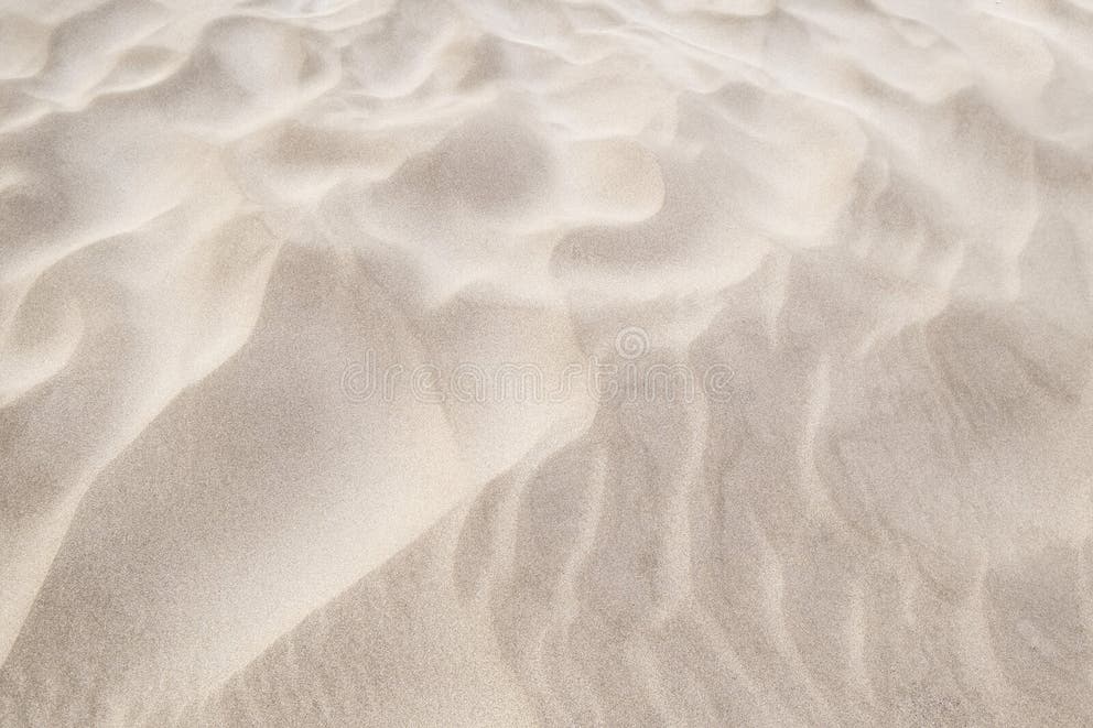 Wind Patterns on the Sand of the Beach, Texture of a Dune with Waves ...