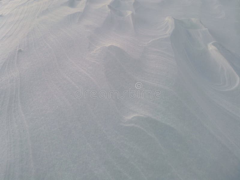 Wind Patterns on Snow Crust for White Winter Background Stock Image ...