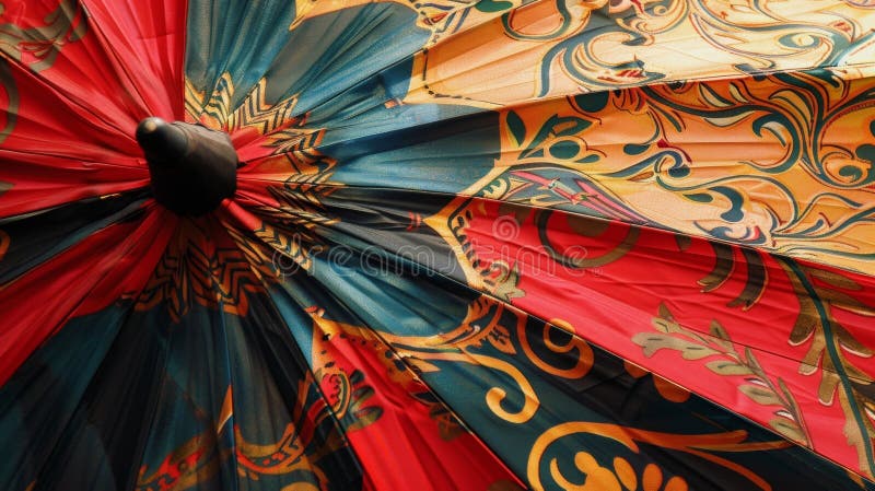 The Wind Playfully Lifting the Fabric of an Umbrella Revealing Its ...