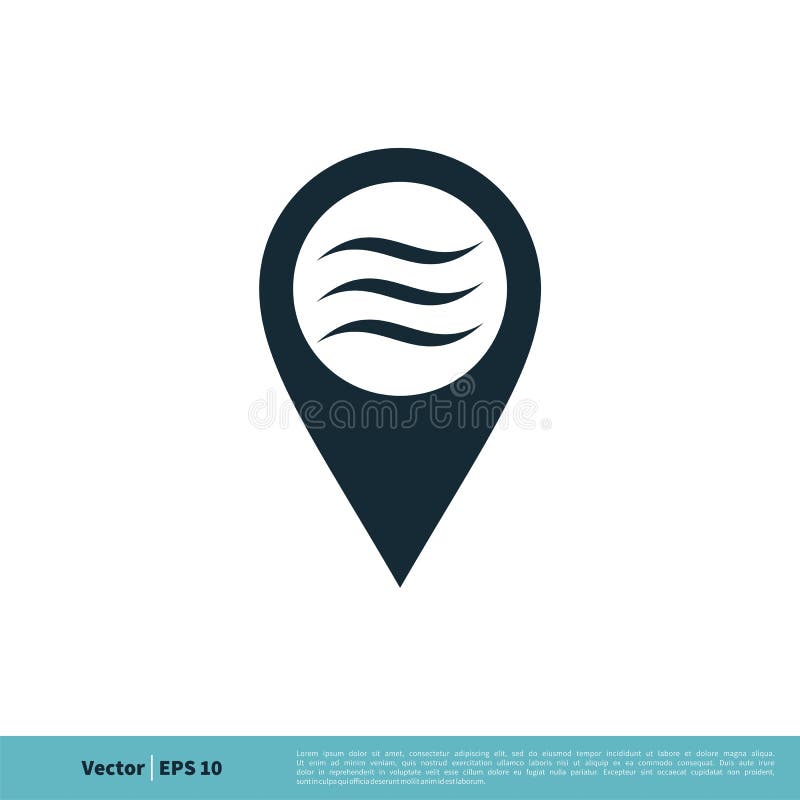 Wind Pointer / Pin Icon Vector Logo Template Illustration Design ...