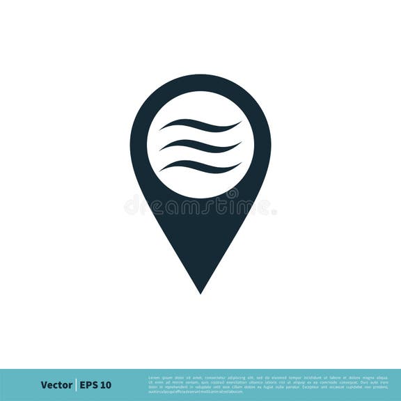 Wind Pointer / Pin Icon Vector Logo Template Illustration Design ...