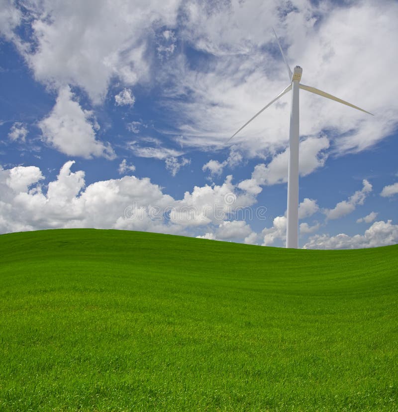 Wind Power stock image. Image of clouds, bright, climate - 12407929