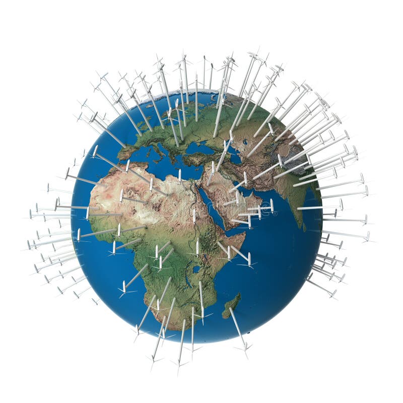 Wind power stock illustration. Illustration of sphere - 19493251