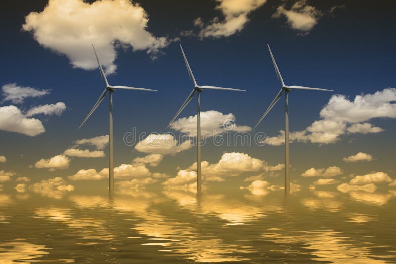 Wind Power stock illustration. Illustration of clouds - 23067657