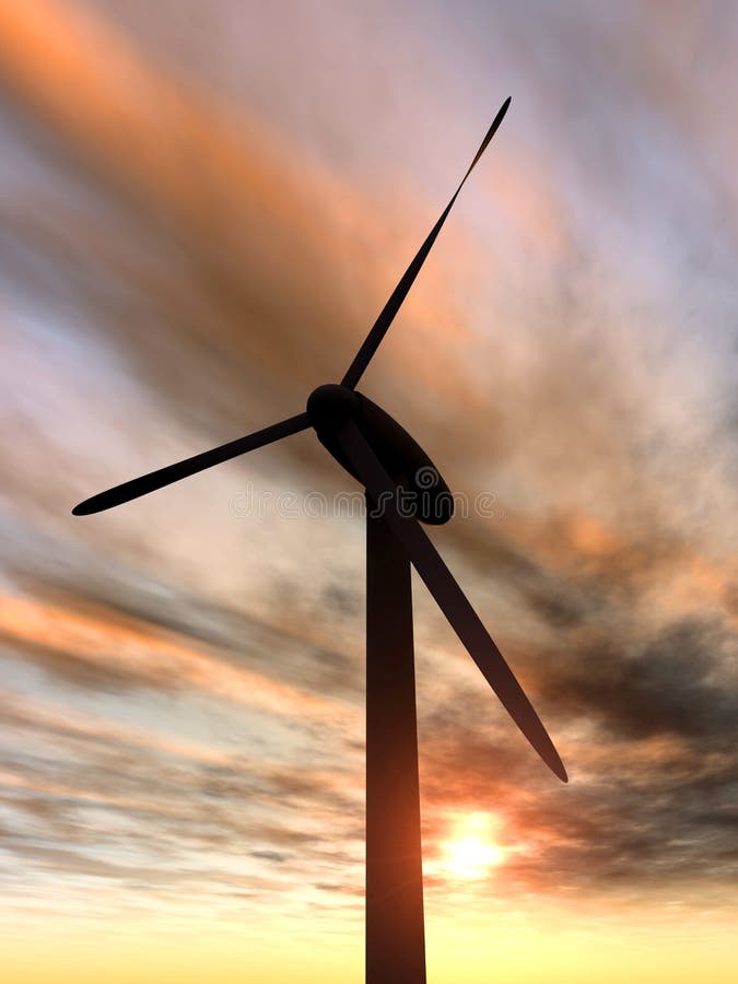 Wind Power stock illustration. Illustration of environmental - 9636699