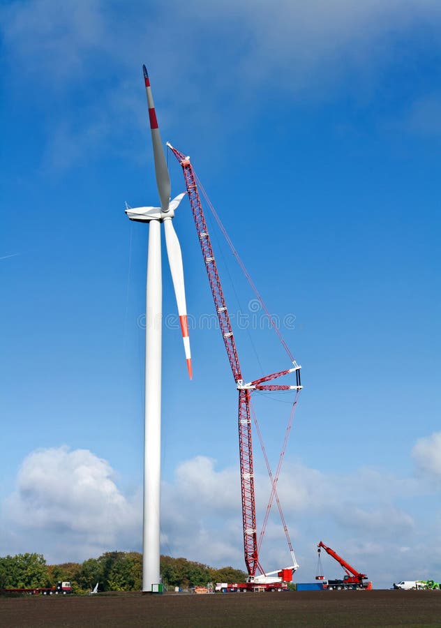 Wind power construction stock image. Image of park, plant - 26833473