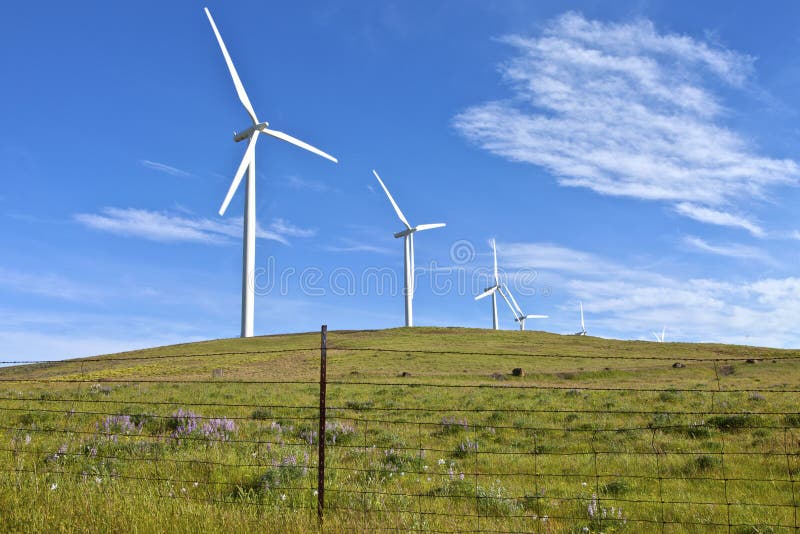 Wind Power Eastern Washington. Stock Photo - Image of pacific ...