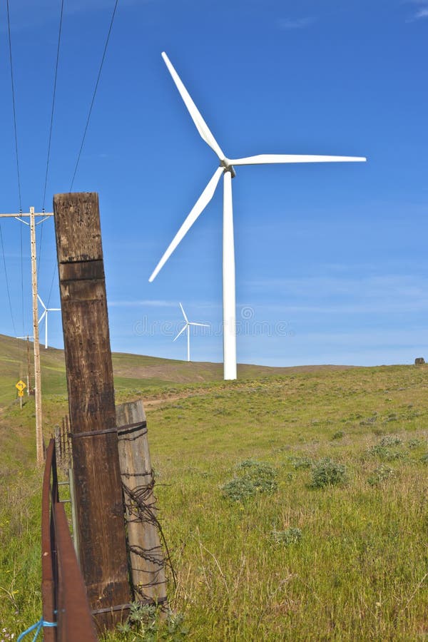 Wind Power Eastern Washington. Stock Image - Image of turbine, energy ...