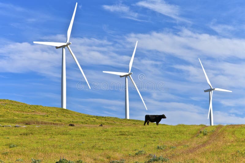 Wind Power Eastern Washington. Stock Photo - Image of power, northwest ...
