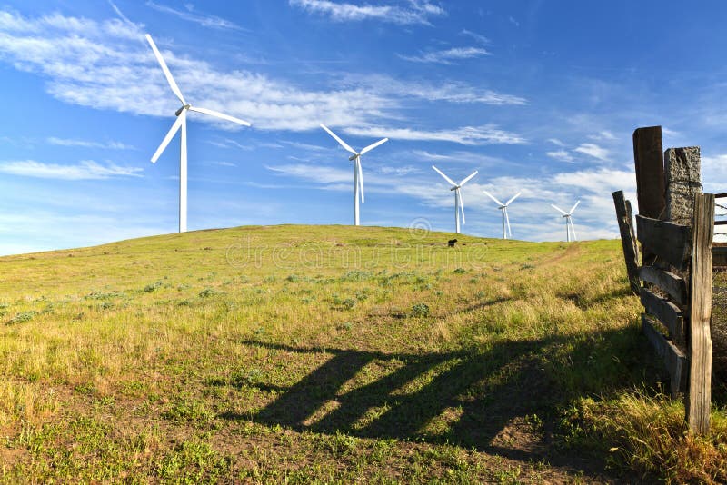 Wind Power Eastern Washington. Stock Photo - Image of field, technology ...
