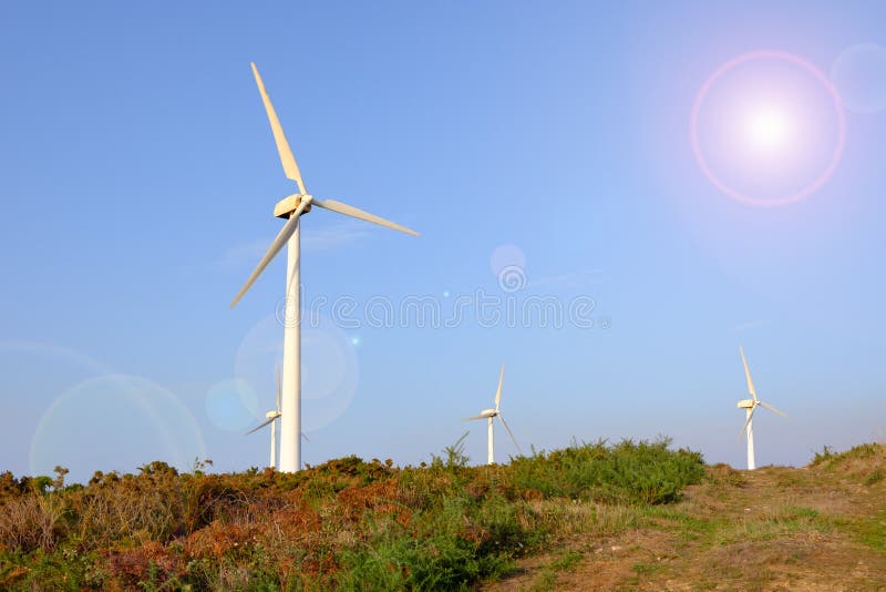 Wind Power Energy Generation Turbine Stock Image - Image of generator ...