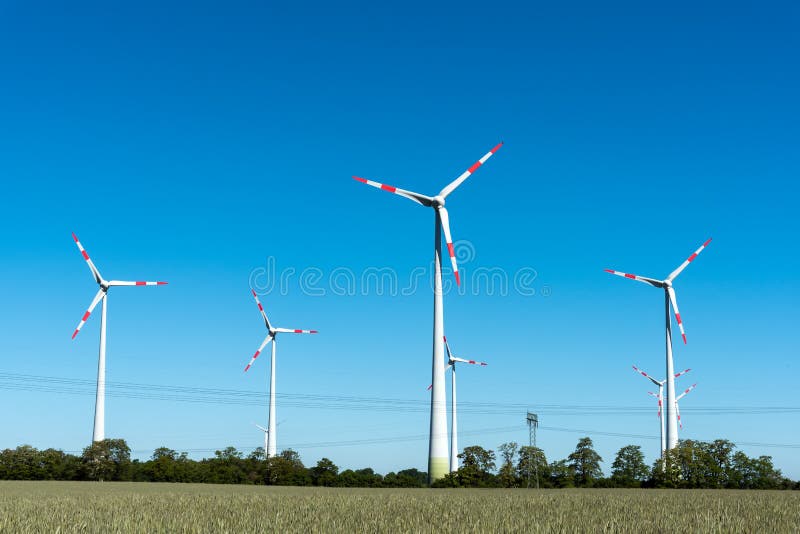 Wind Power in the Fields in Germany Stock Photo - Image of agriculture ...