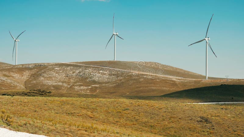 Wind Power Generation Renewable Green Energy Rotating Propellers the ...