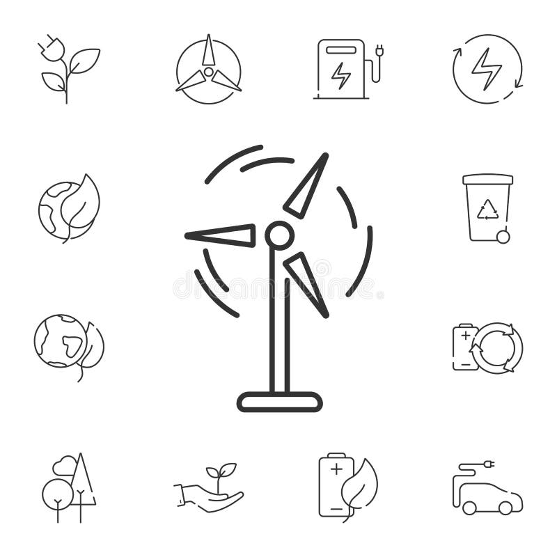 Wind Power Icon. Simple Element Illustration. Wind Power Symbol Design ...