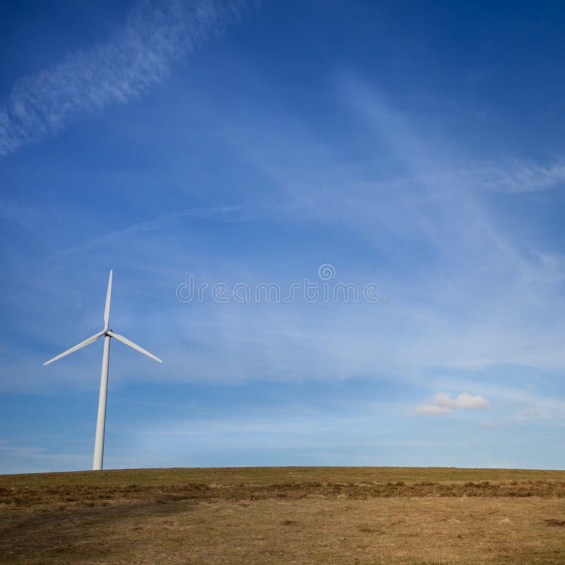 Wind power mill in sky stock image. Image of grass, innovation - 34978529