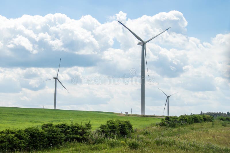 Wind Power in nature. stock image. Image of energy, clean - 74376043