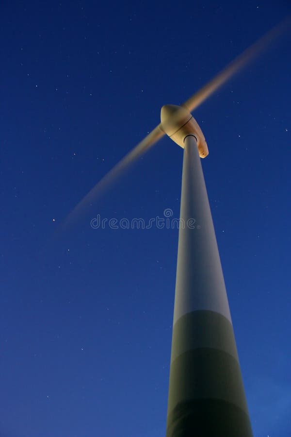 Wind Power by night stock photo. Image of inexpensive, energy - 237650