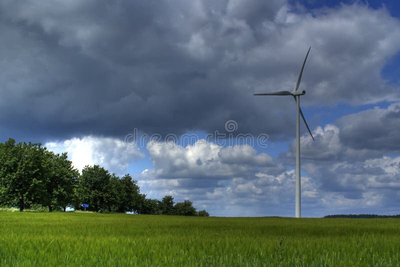 Wind power plant. stock photo. Image of corn, power, urban - 2683164