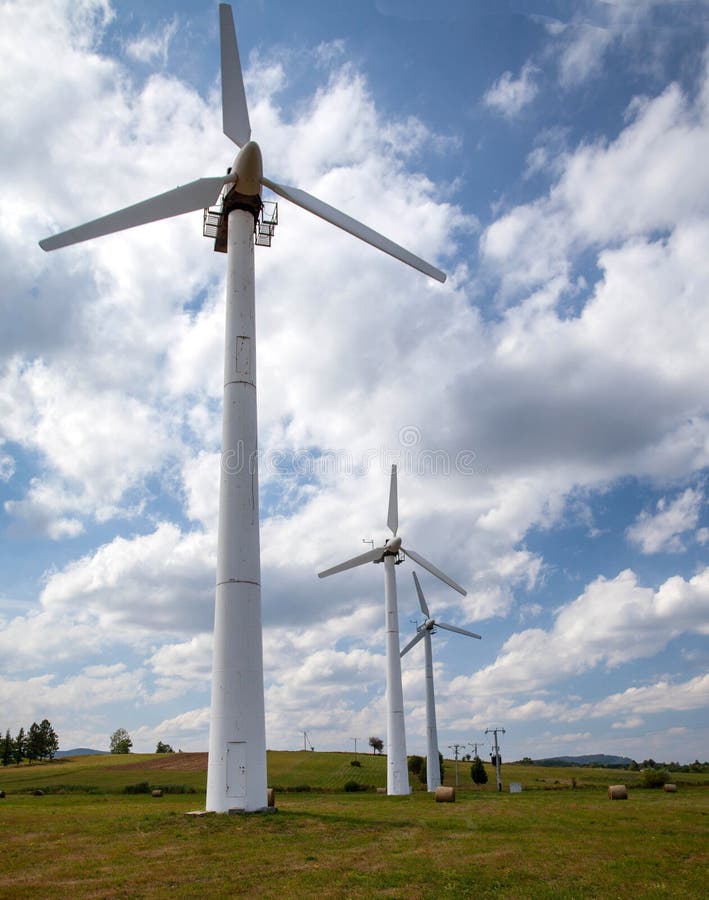 Wind power plant editorial image. Image of windmills - 84796325