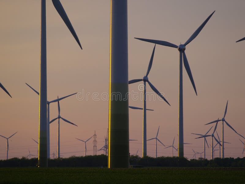 Wind power plant editorial stock photo. Image of power - 208610428