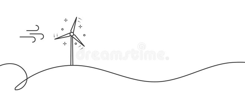 Wind Power Plant Wind Turbines Renewable Energy Vector Design Stock