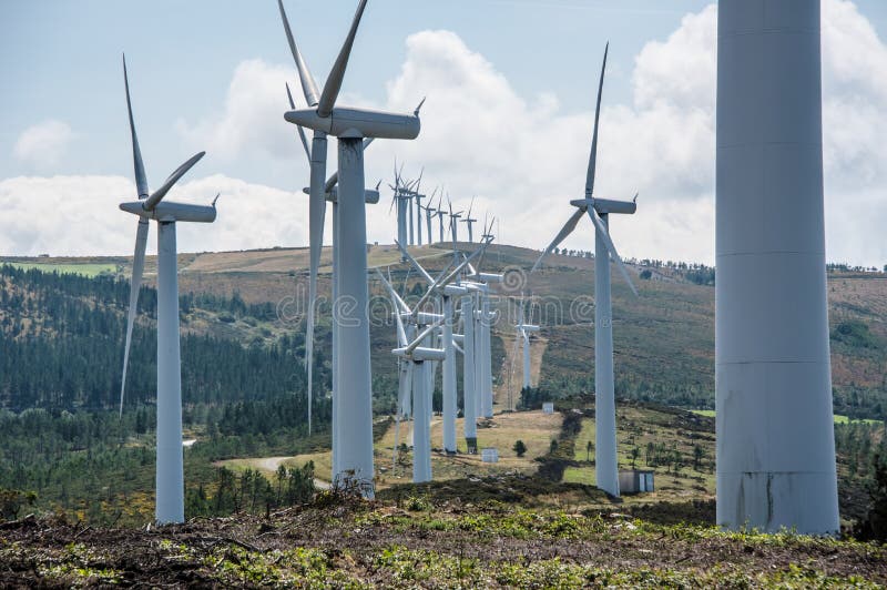 Wind power plant stock image. Image of field, energy - 62292613