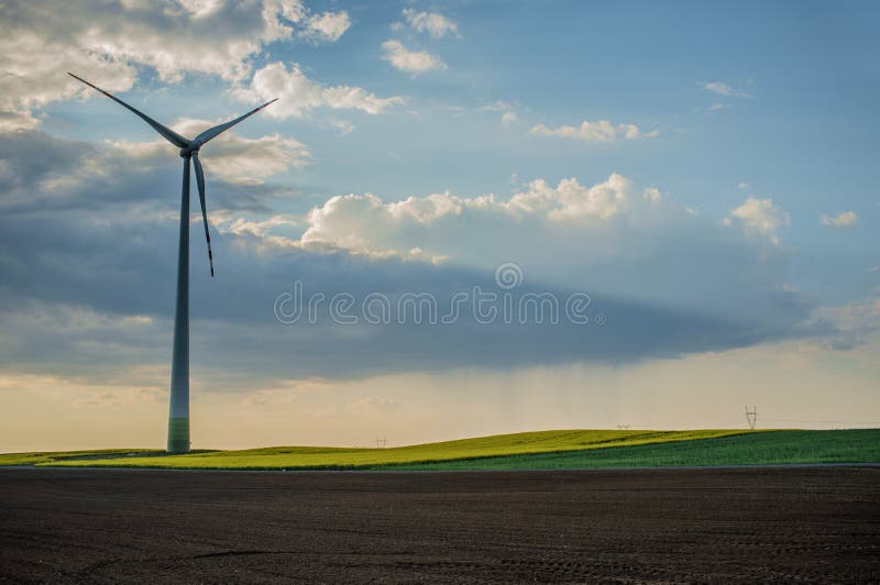 Wind power plant 01 stock image. Image of yellow, plant - 77099351