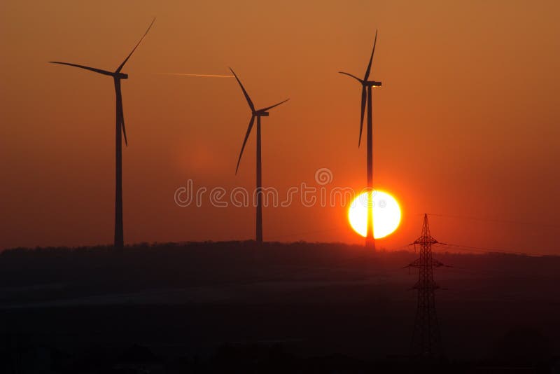 Wind power plants stock photo. Image of plants, industry - 86295320