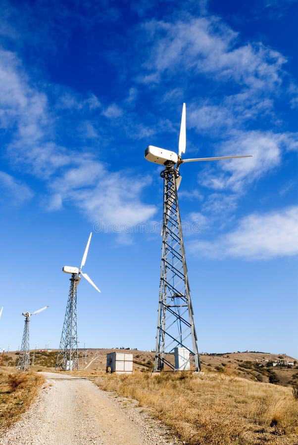 Wind power station stock photo. Image of progress, high - 7395828