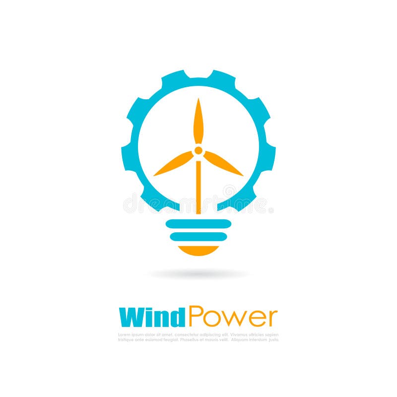 Wind power vector logo stock vector. Illustration of isolated - 83423101