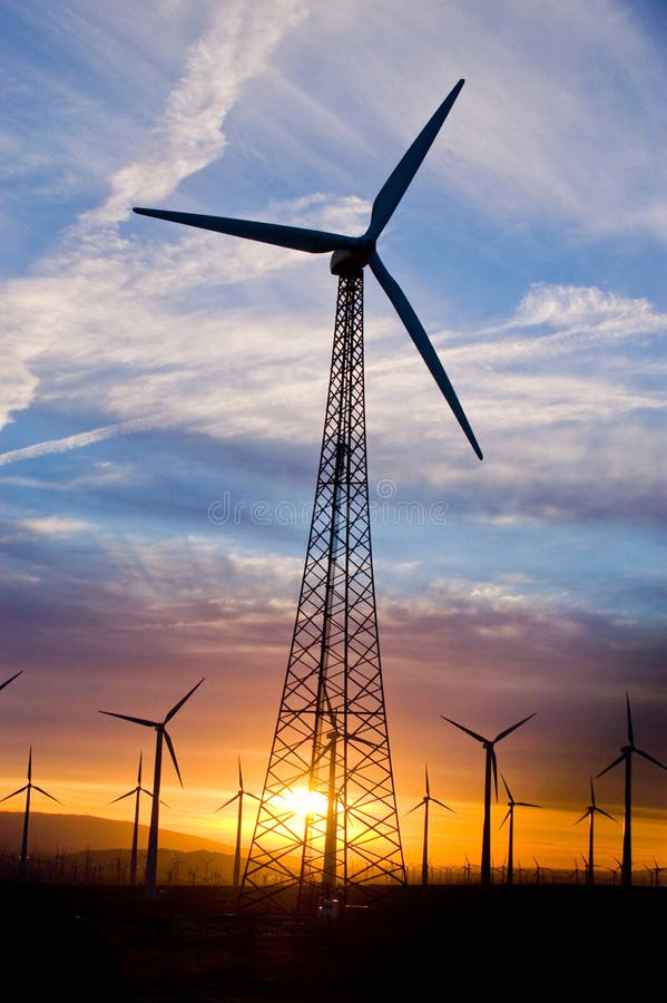 Wind powered energy stock image. Image of wind, turbines - 2856639